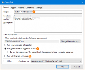 Scheduling Automatic Creation of System Restore Points in Windows 10 | Password Recovery