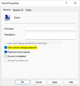 Prevent Standard Accounts from Changing Password in Windows 11 | Password Recovery