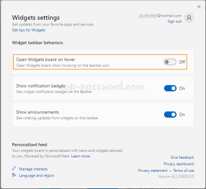 Fix: Widgets Automatically Opens on Hover in Windows 11 | Password Recovery