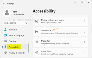 2 Ways to Turn On Text Cursor Indicator in Windows 11 | Password Recovery